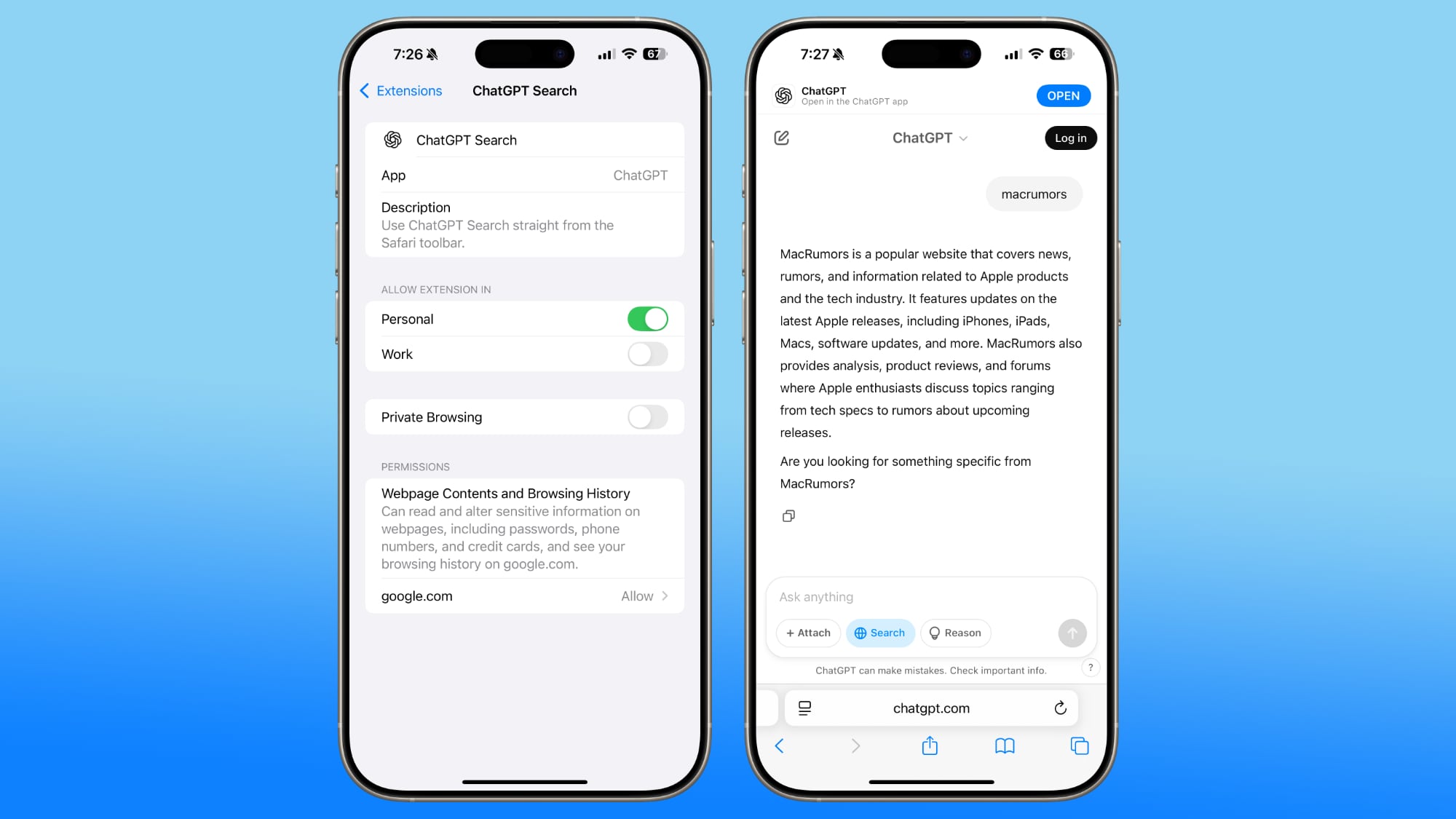 ChatGPT Can Be Used as Default Safari Search Engine With New Extension ... ChatGPT Can Be Used as Default Safari Search Engine With New Extension ...